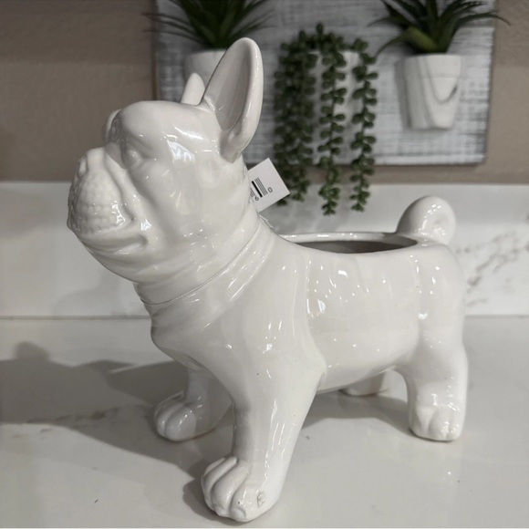 no brand | Accents | French Bulldog White Ceramic Planter | Poshmark